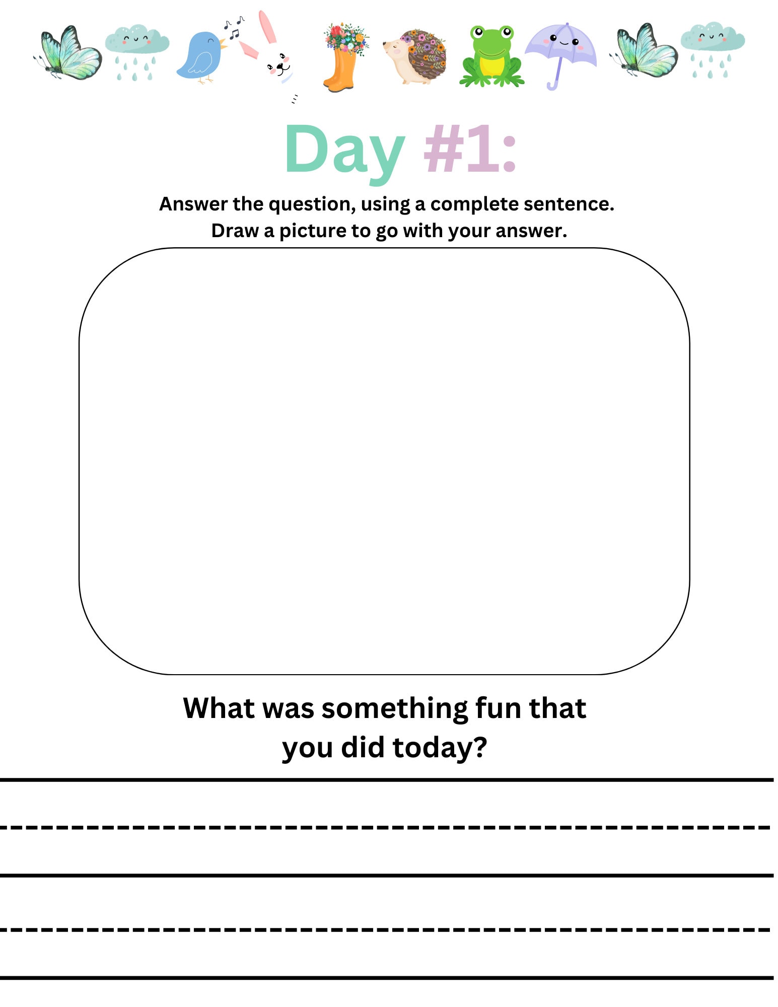 Spring Fun Primary Writing Prompts Digital Download - Etsy