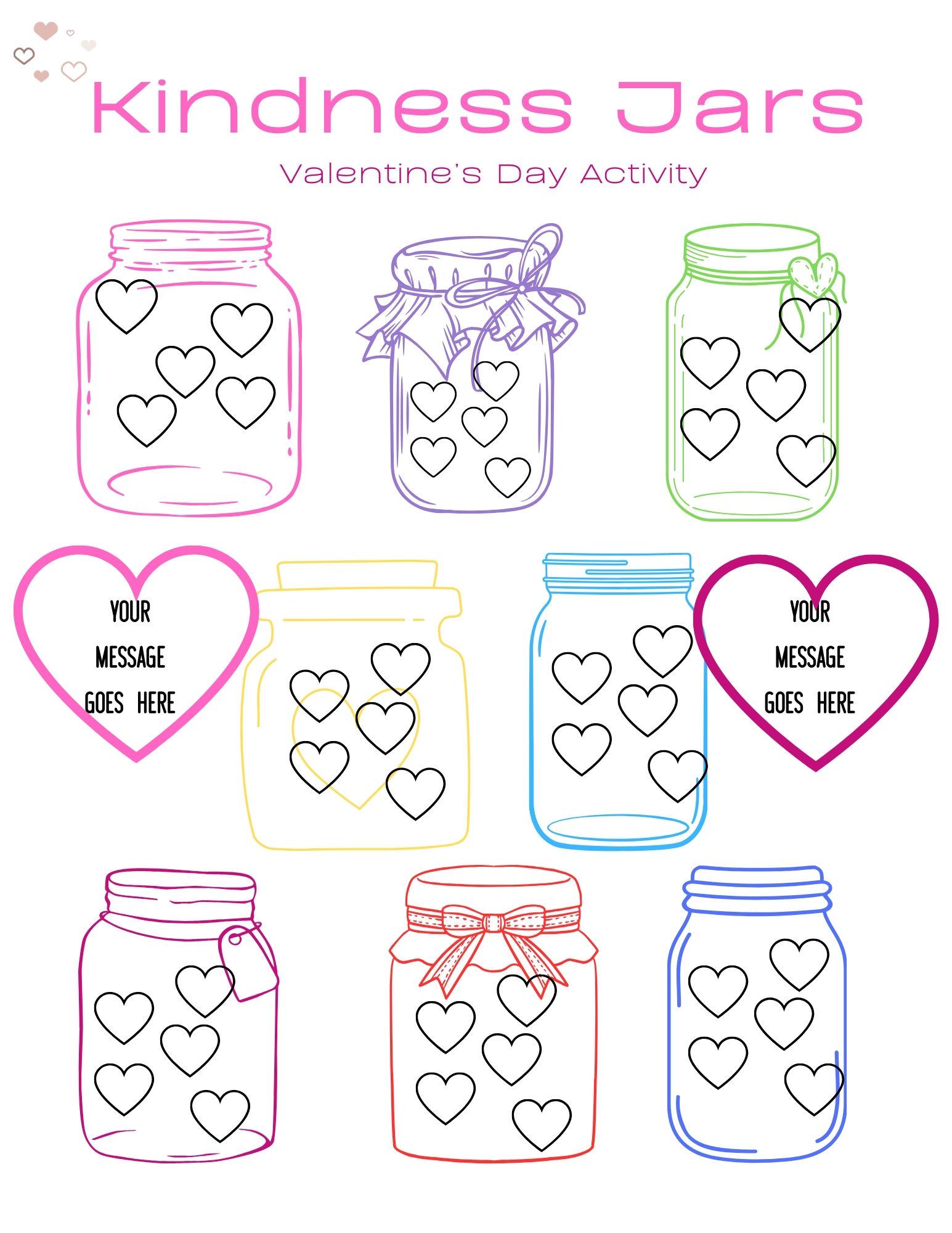 Kindness Jars Valentines Day Activity Bulletin Board Idea - Etsy