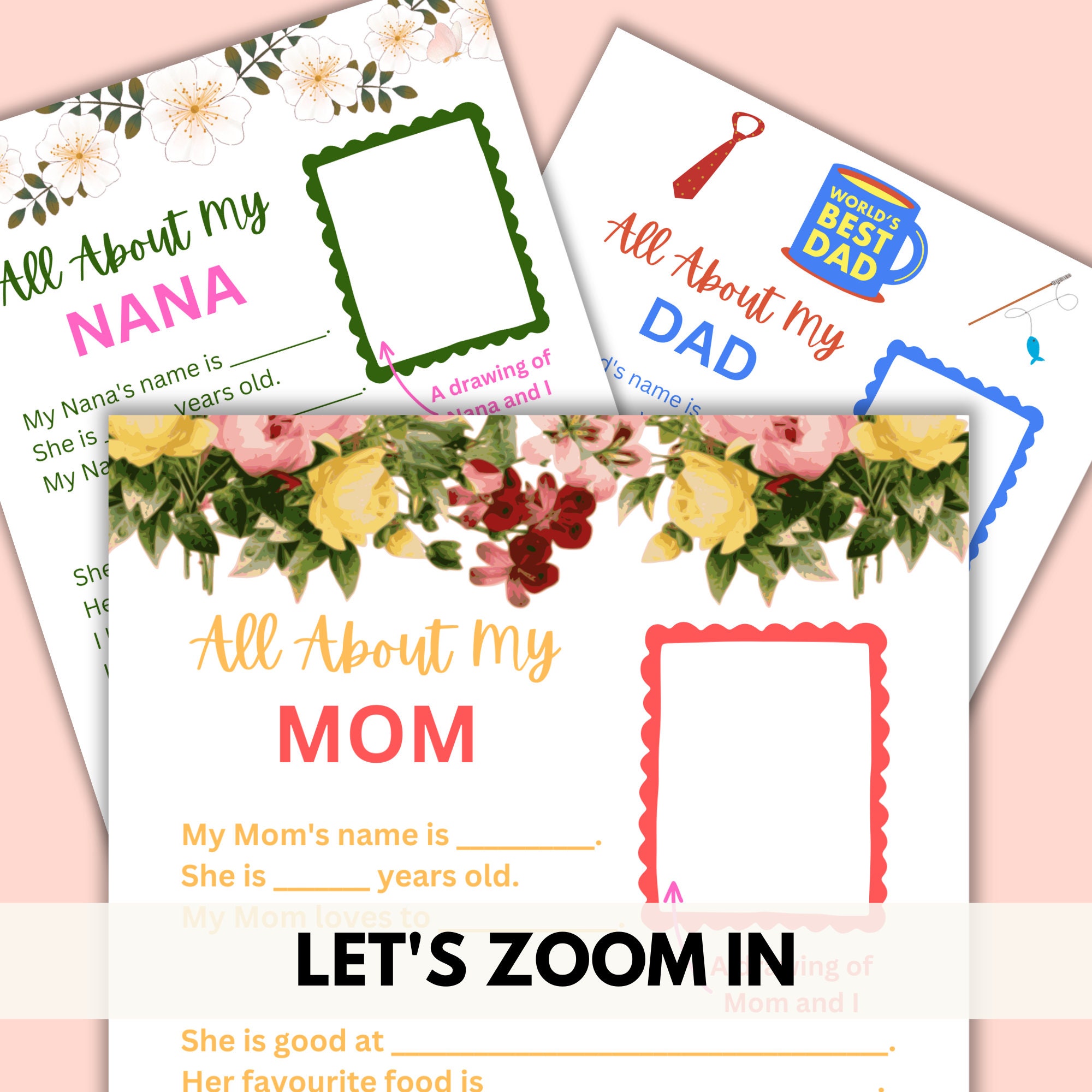 About My Family Digital Printable Bundle - Etsy