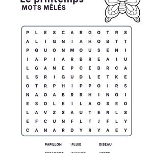 Le Printemps: No-prep French Spring Activities – Printable Worksheets ...