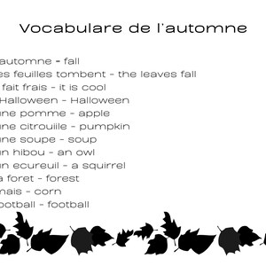 L'automne Autumn Fall French Printable Booklet Activities Worksheets - Etsy