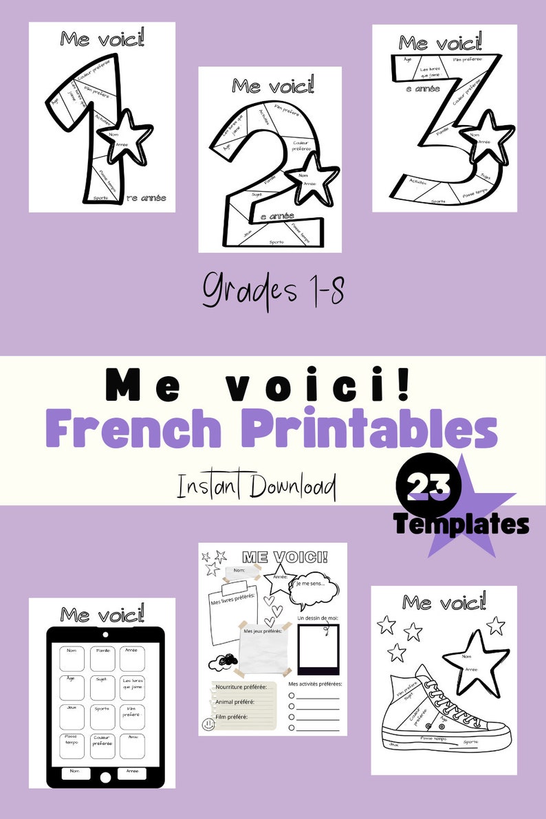 French Me Voici – All About Me Poster, Printable French Classroom ...