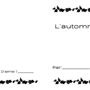 L'automne Autumn Fall French Printable Booklet Activities Worksheets - Etsy