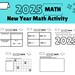 2025 New Year Math Activity - Etsy
