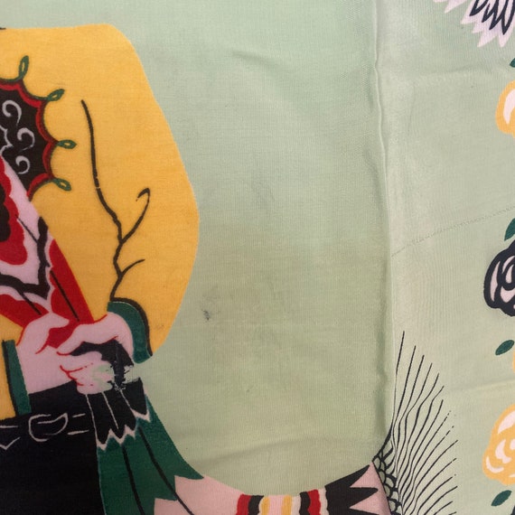 Vintage Travel Scarf Mexico El Jarabe Tapatio Hat Dan… - Gem