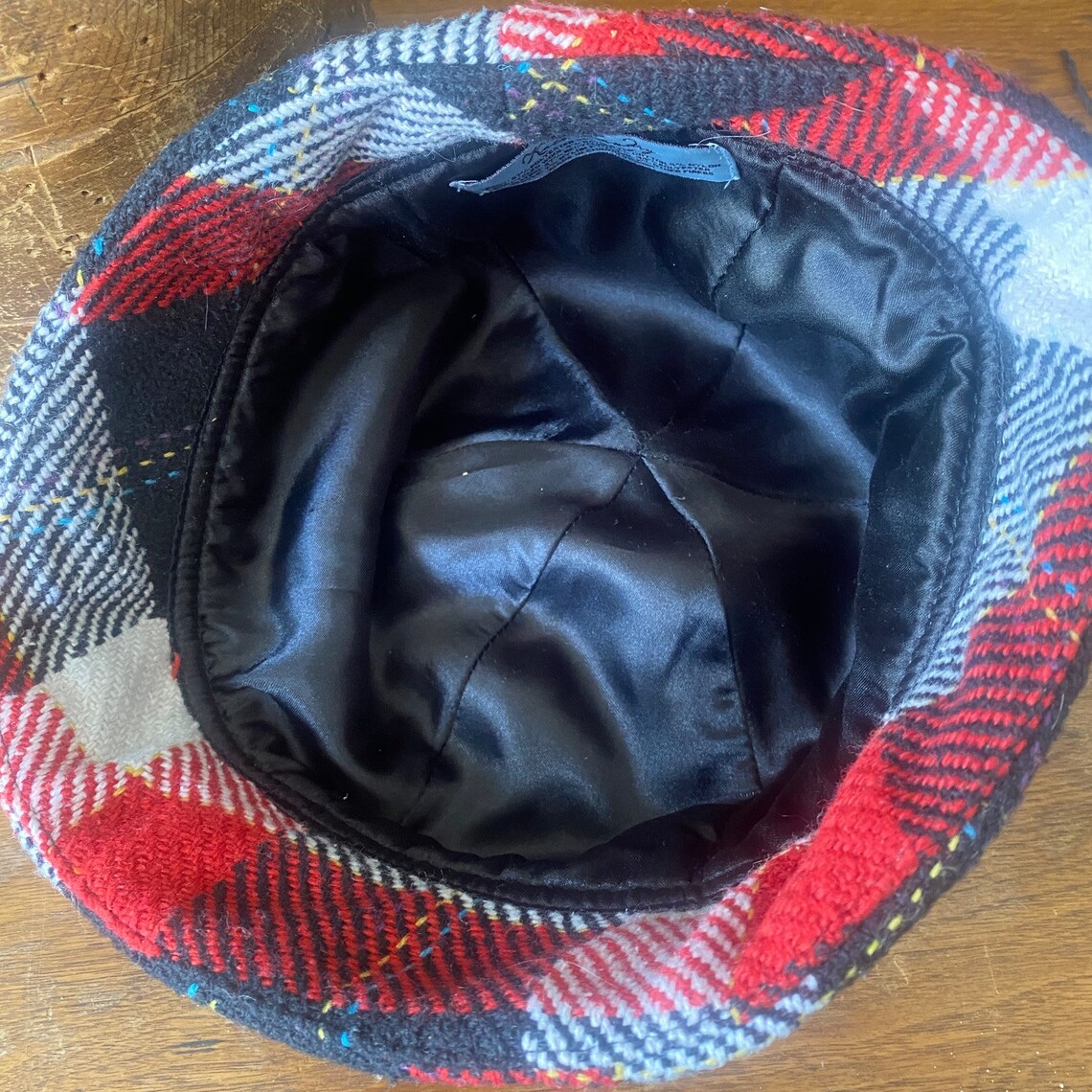 Y2K Kate Landry Red Black Bow Plaid Wool Blend Cabbie Hat - Etsy