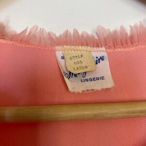 Vintage Pink Frilly Tie Closure Lingerie Top Poly Quarter Sleeve - Etsy