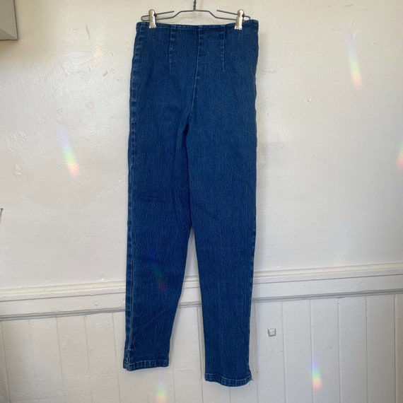 Vintage 1980s Landing Gear Blue Denim Jeans Triangle … - Gem