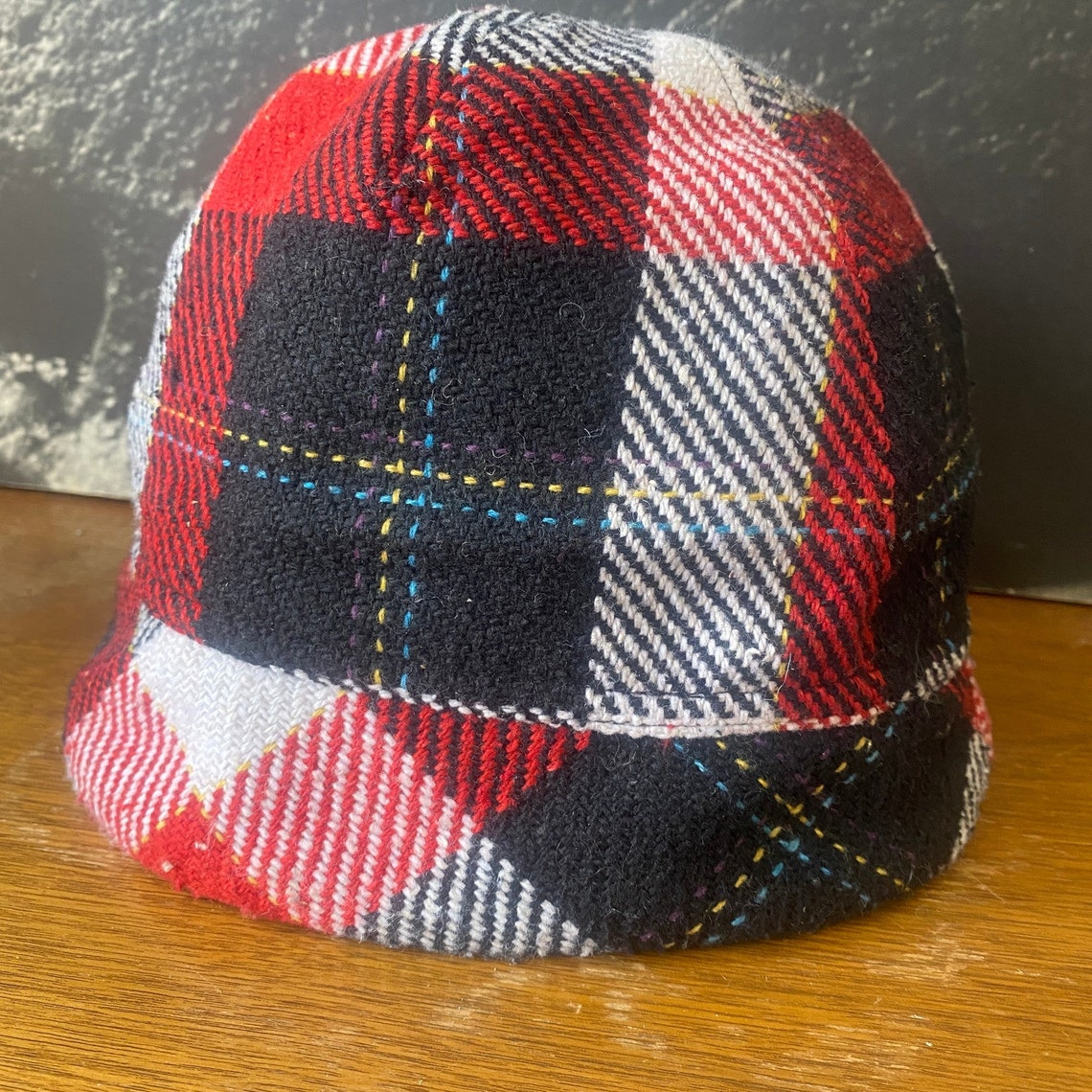 Y2K Kate Landry Red Black Bow Plaid Wool Blend Cabbie Hat - Etsy