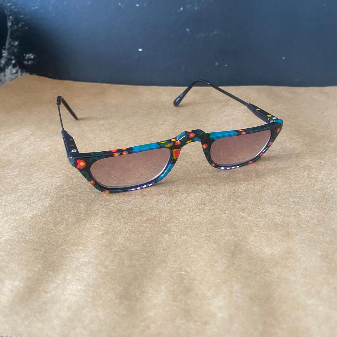Colorful Art Pop Designed Black Eyeglasses Frames Hand Painted +3 OC - Etsy