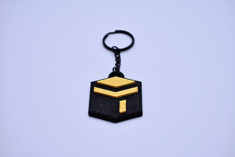 Black and Gold Kaaba Keychain • Embossed 3D Printed • Islamic Eid Gift ...