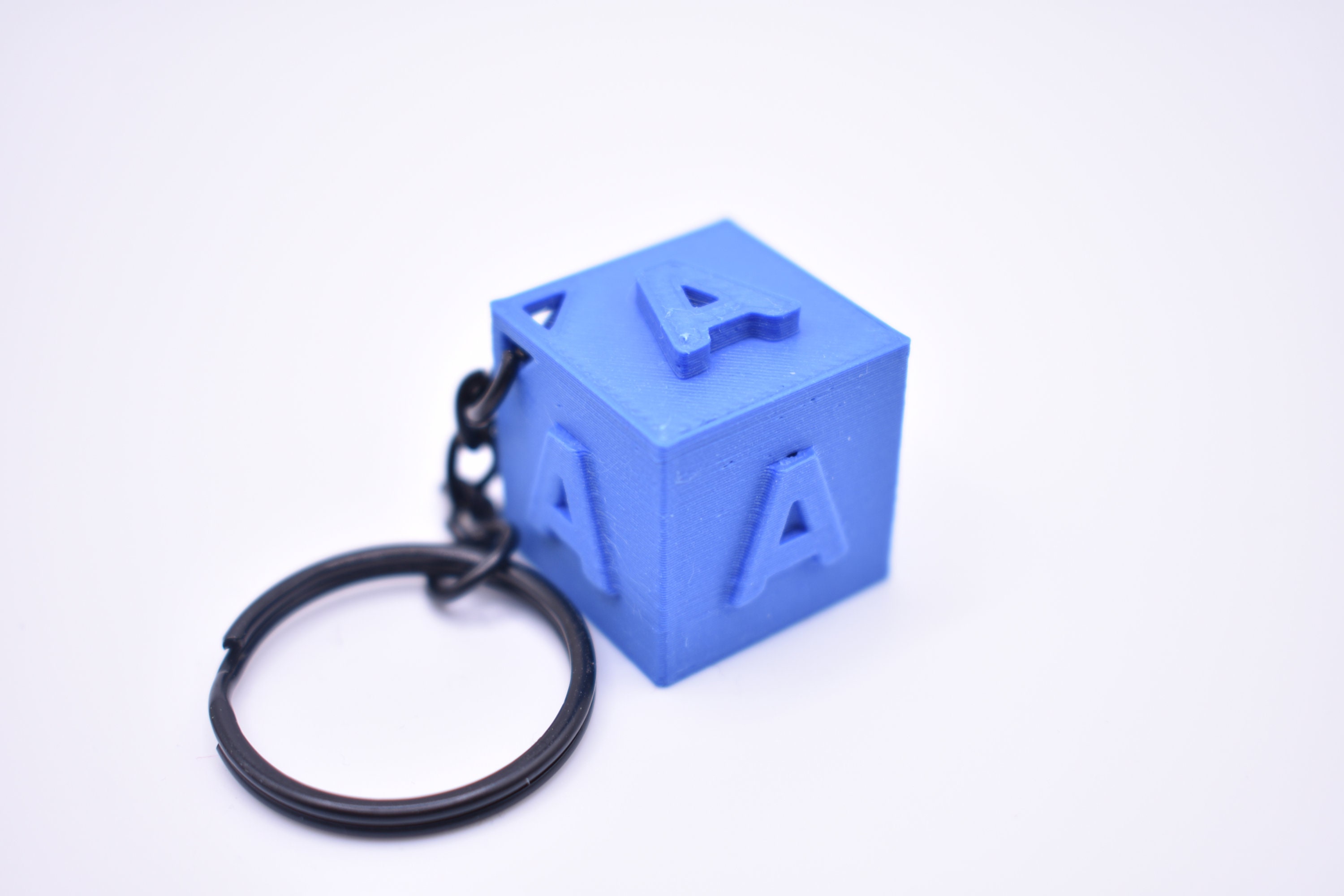 Personalized 3D Cube Keychain · Custom Initial · Single Letter · 3D ...
