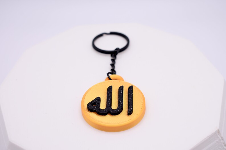 3D Printed Islamic Keychain • Black and Gold Eid Gift - Etsy