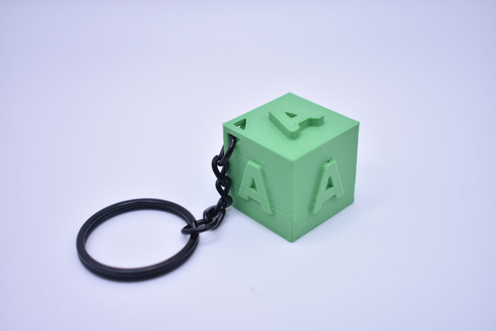 Personalized 3D Cube Keychain · Custom Initial · Single Letter · 3D ...