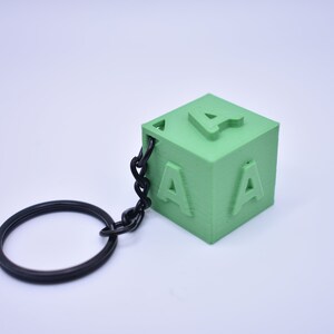 Personalized 3D Printed Cube Keychain • Custom Initial, Made in Canada ...