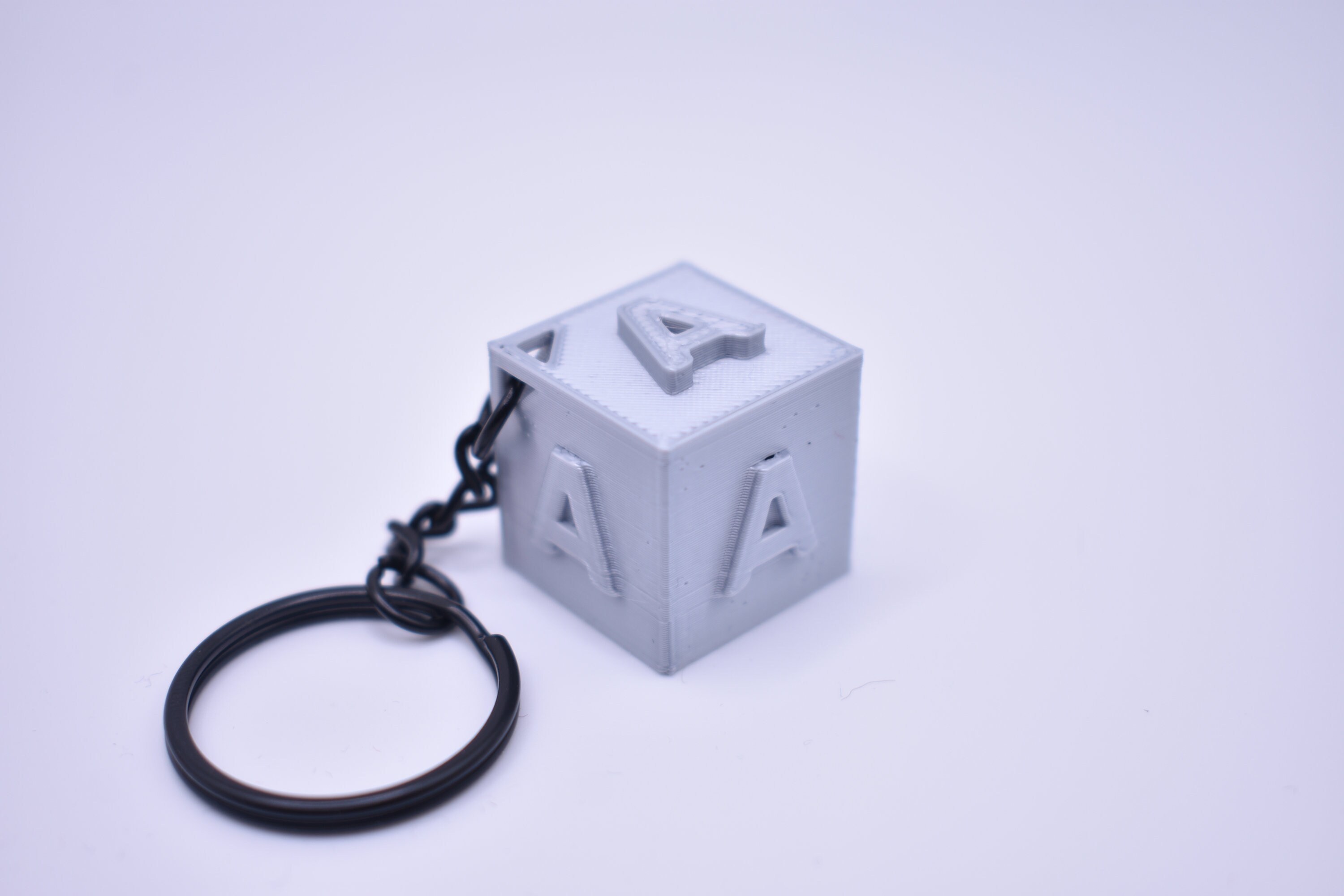 Personalized 3D Printed Cube Keychain • Custom Initial, Made in Canada ...