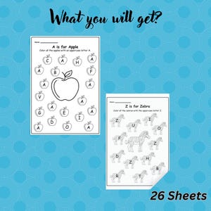 Alphabet Letter Search Worksheet, Letter Recognition, Preschool ...