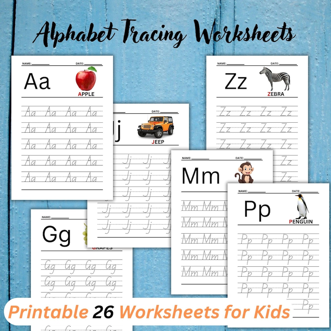 26 ABC Phonics Tracing Cards. Preschool- Kindergarten Handwriting and ...