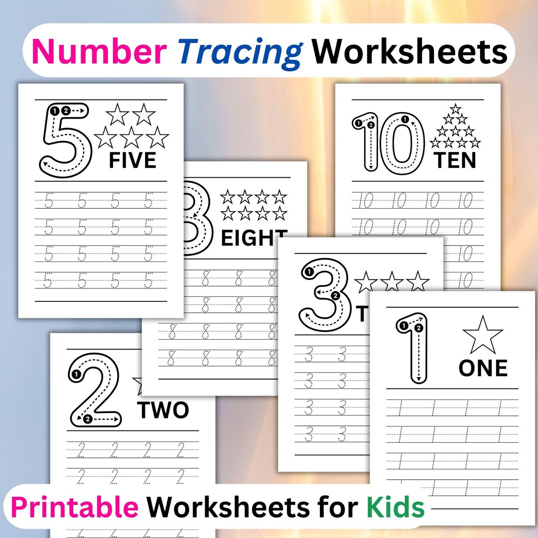0-10 Number Tracing Worksheets, Traceable Numbers, Preschool Worksheets ...