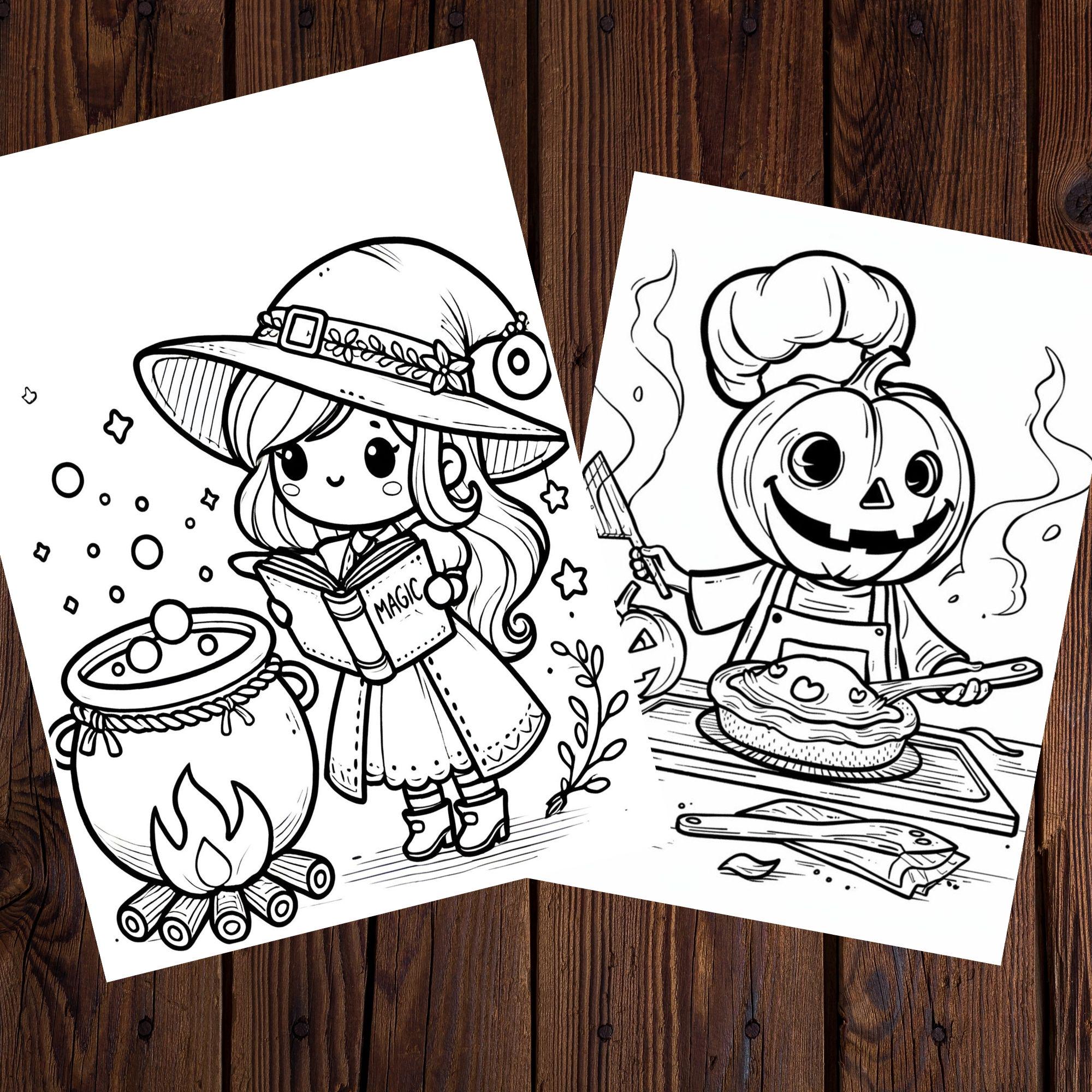 50 Halloween Printable Coloring Pages Kids Halloween Printable Coloring ...