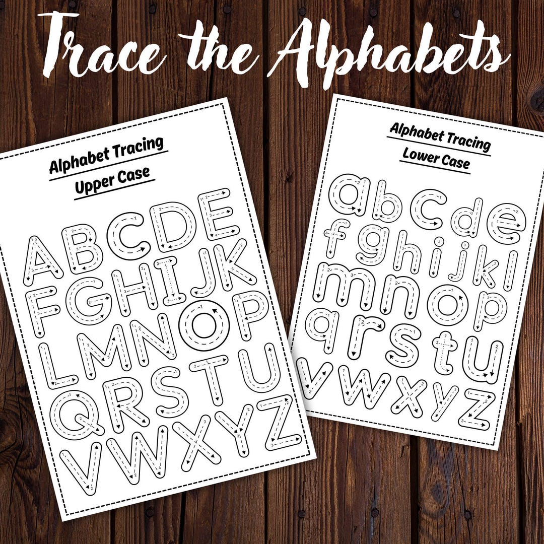 Alphabet & Number Tracing Sheet / ABC Tracing / Handwriting Practice ...