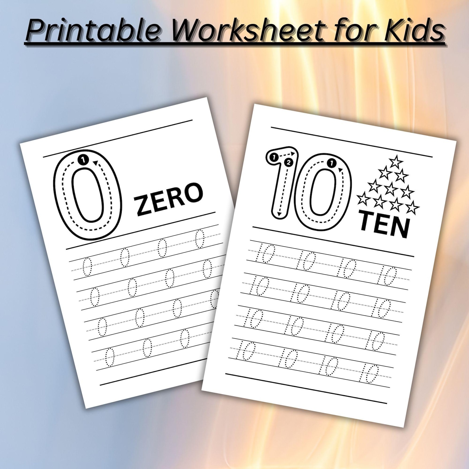 0-10 Number Tracing Worksheets, Traceable Numbers, Preschool Worksheets ...