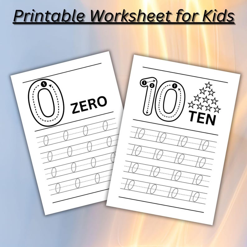 0-10 Number Tracing Worksheets, Traceable Numbers, Preschool Worksheets ...
