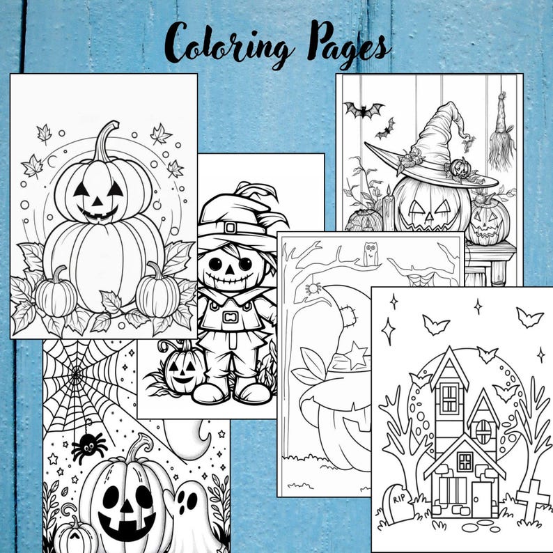 50 Halloween Printable Coloring Pages Kids Halloween Printable Coloring ...
