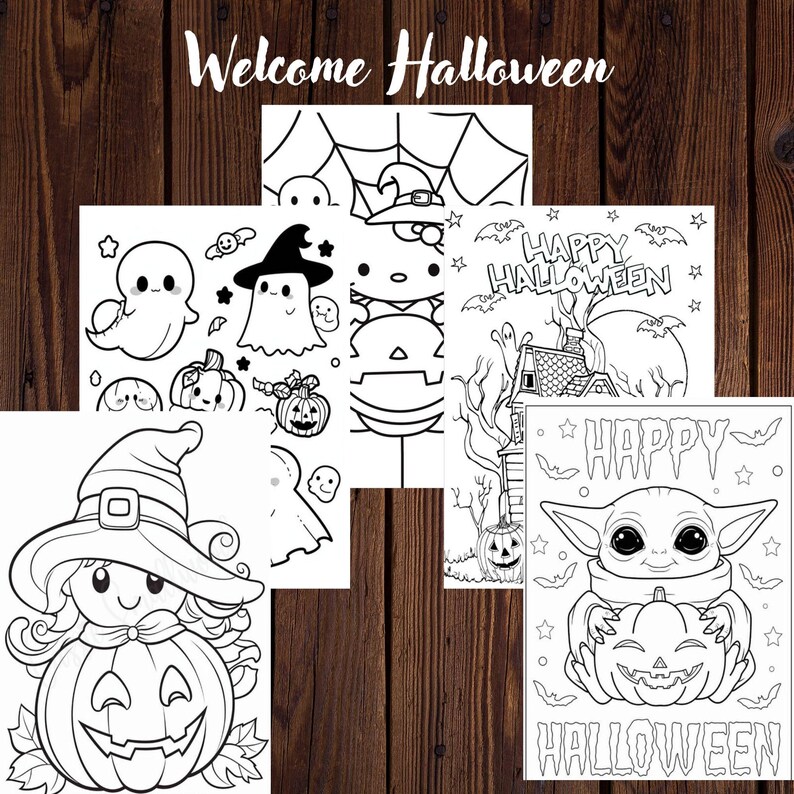 50 Halloween Printable Coloring Pages Kids Halloween Printable Coloring ...