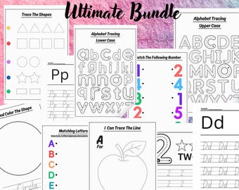 Preschool Pre-k + Kindergarten Ultimate Learning Bundle | +200 Pages ...