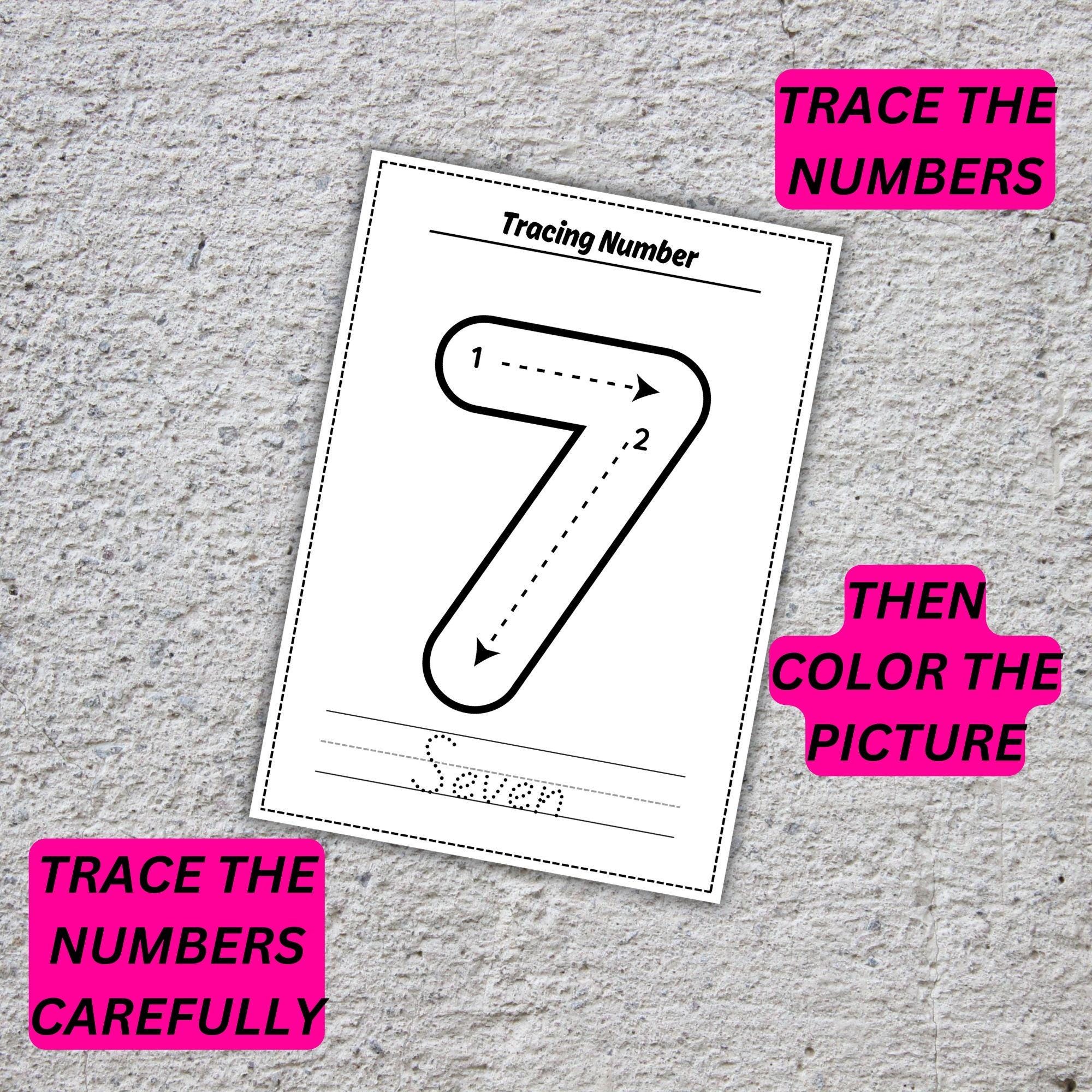 10 Number Tracing Worksheets, Traceable Numbers, Preschool Worksheets ...