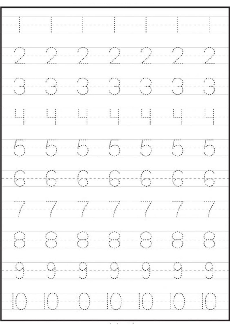 Handwriting Practice Sheets for Kids, Letter and Number Formation ...