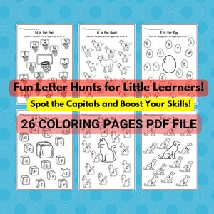 Alphabet Letter Search Worksheet, Letter Recognition, Preschool ...