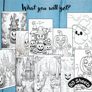 50 Halloween Printable Coloring Pages Kids Halloween Printable Coloring ...