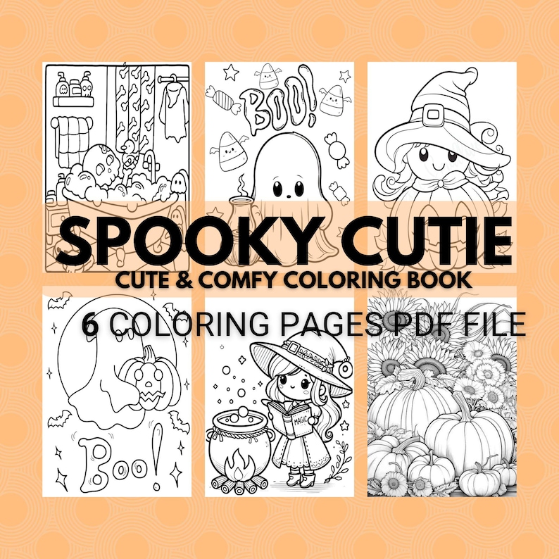 Spooky Cutie: Adorable Creepy Creatures in Cozy Hygge Moments Coloring ...