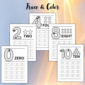 0-10 Number Tracing Worksheets, Traceable Numbers, Preschool Worksheets ...