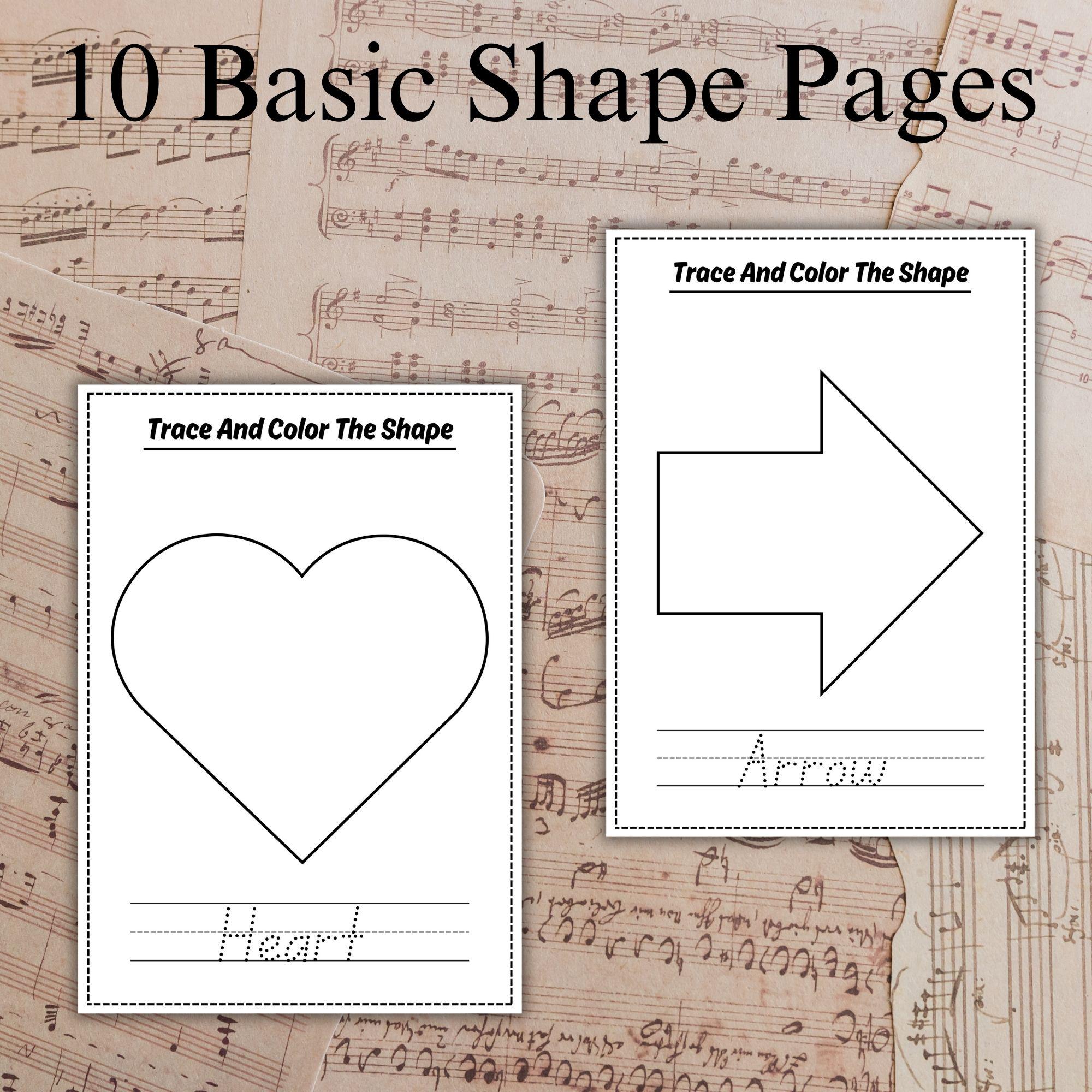 Basic Shape Pages 10 Basic Shape Coloring Pages. Shape Practice Shape ...