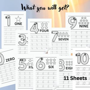 0-10 Number Tracing Worksheets, Traceable Numbers, Preschool Worksheets ...