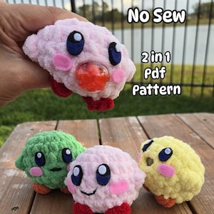 No Sew 2 in 1 Crochet Pattern, Fidget Toy, Cute Puff Amigurumi Plushie ...