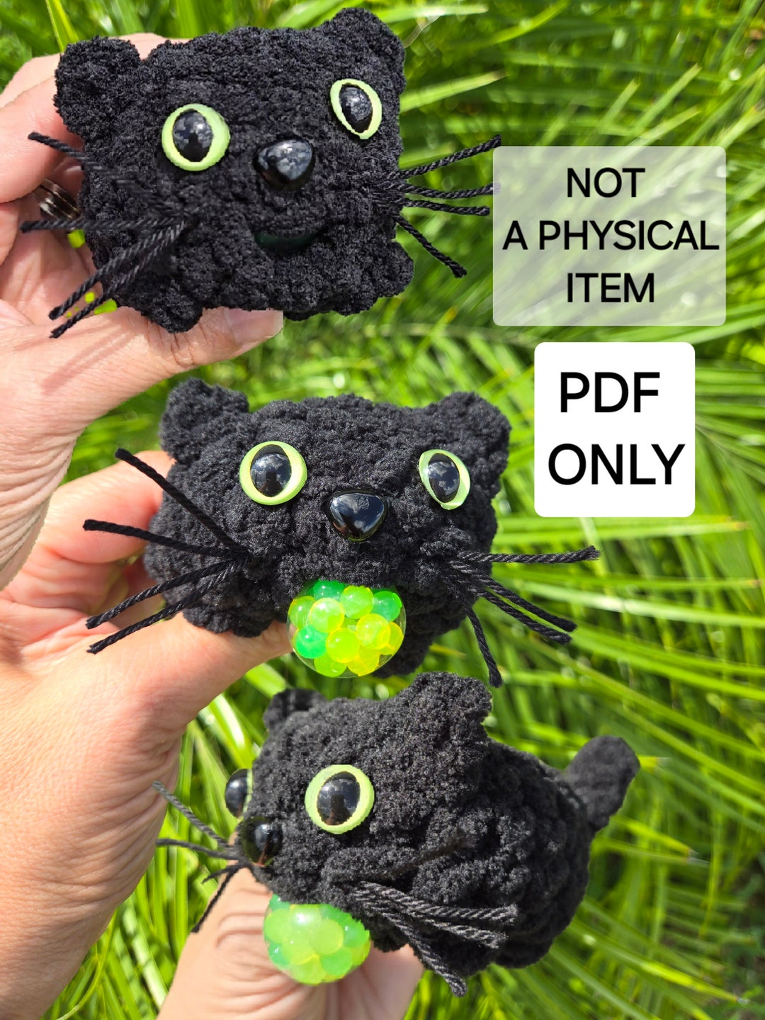 Crochet Cat Stress Ball Pattern: Mini Kitty Fidget Toy (no Sew PDF Pattern) - Etsy