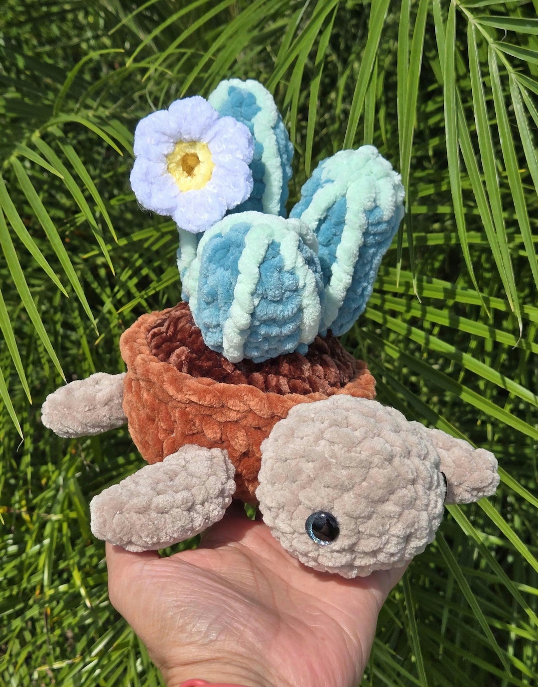 Crochet Cactus Turtle Pattern: Blue Torch Plushie (PDF Pattern) - Etsy