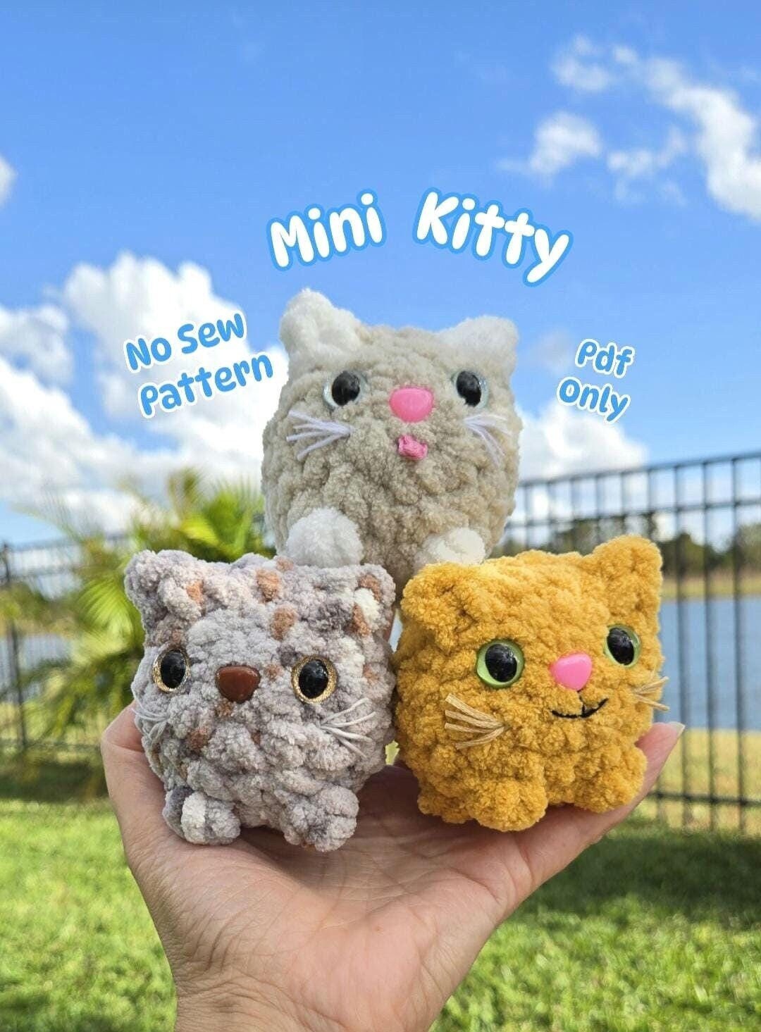 Mini Kitty, Crochet Pattern, Cute Cuddly Cat, Itty Bitty Kitten, Fast ...