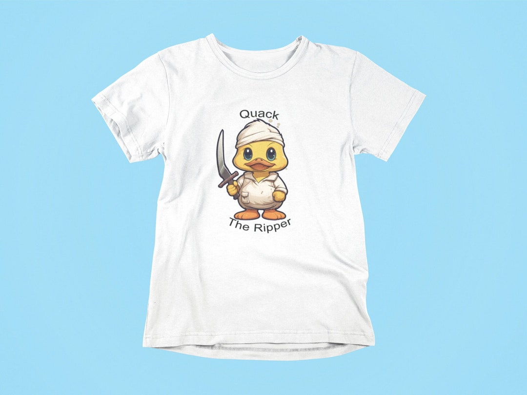 Quack the Ripper, Cute Animated Duck With Knife T-shirt - Etsy