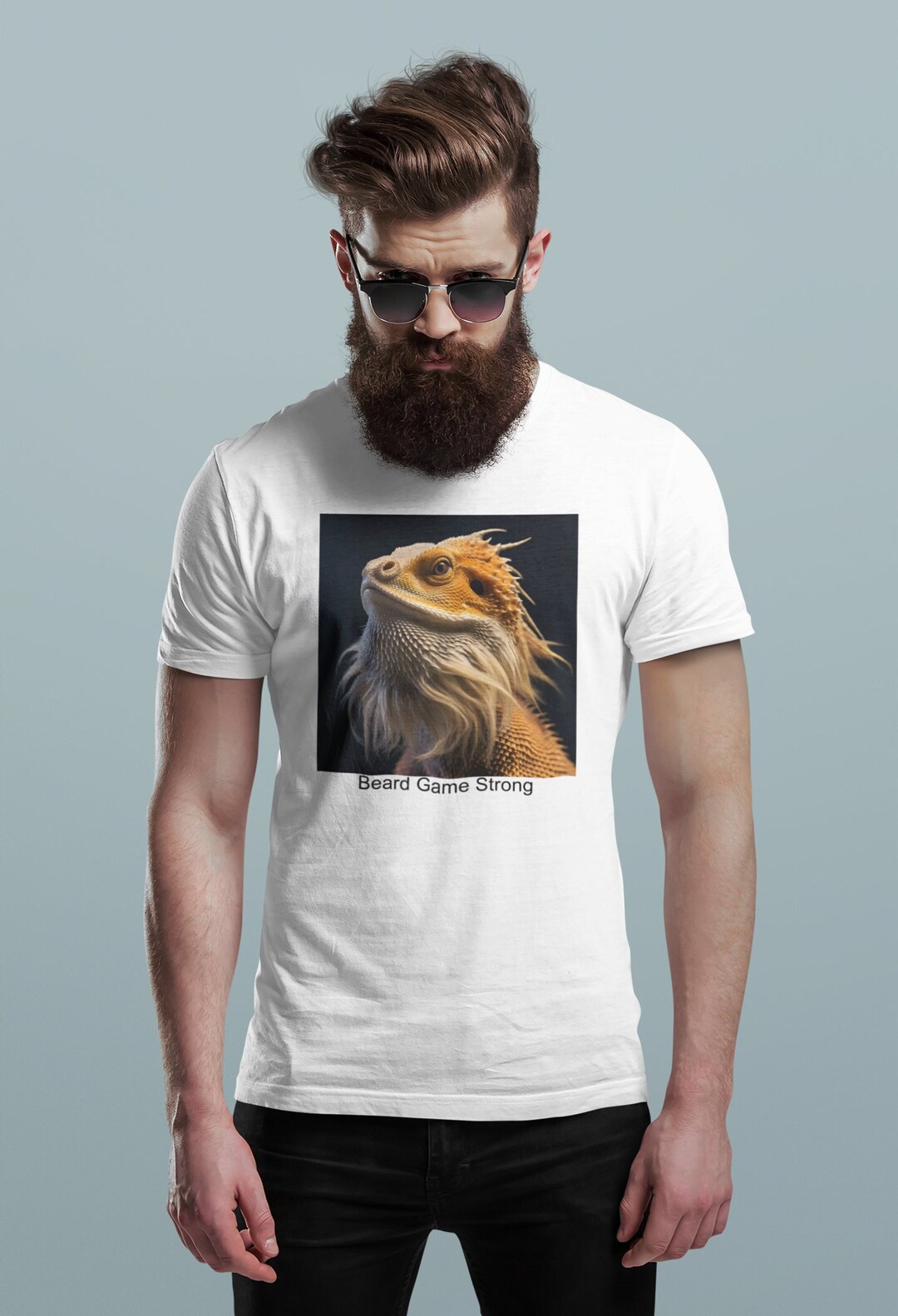 Bearded Dragon T Shirt, Beard Game Strong, Funny Bearded Dragon Tee ...