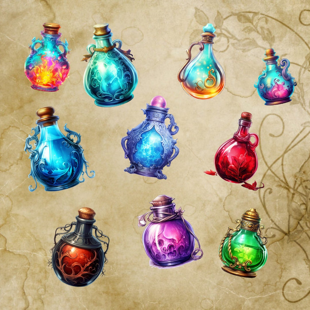 Potion Clipart Dnd Png's Fantasy Clipart | Pack of 20 Images | D&d ...
