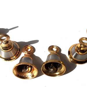 Decorative Silver and Gold Colour Solid Brass Bells for Home Decor ...