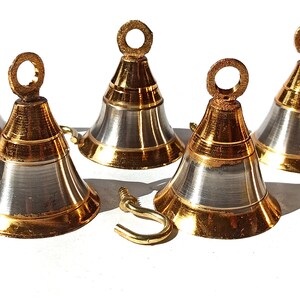 Set of 12 Solid Brass Bells With Hook: 2-inch Christmas Ornaments - Etsy