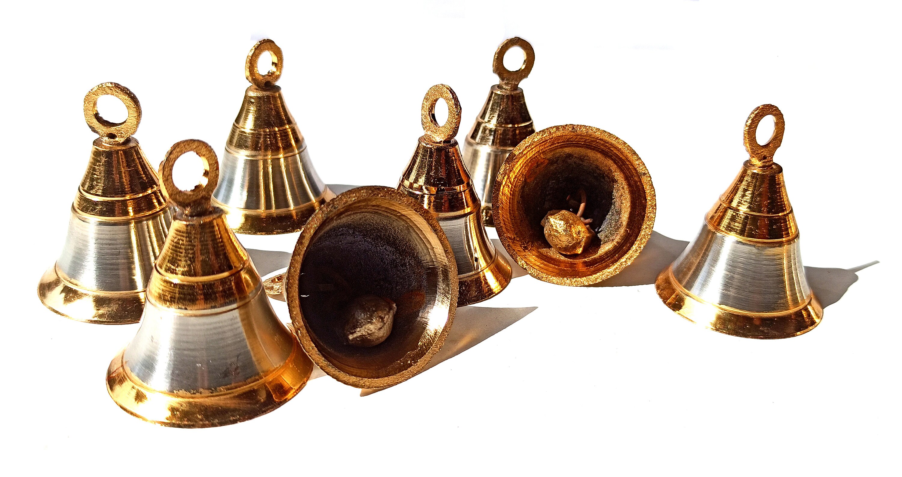 Solid Brass Bells for Home Decor 2 Inch Size Set of 10 With - Etsy