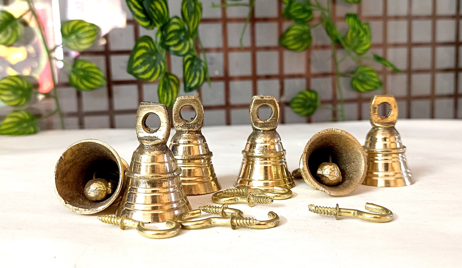 Solid Brass Bells Golden Home Decorative Christmas Tree Decor Ornaments ...