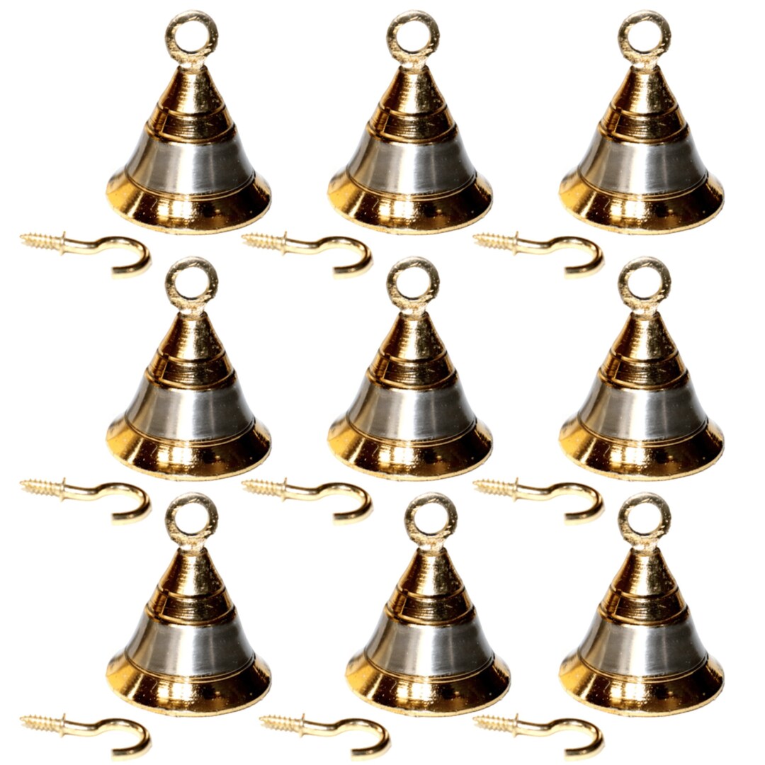 Brass Jingle Bells: Silver & Gold Home Decor, Set of 10 - Etsy